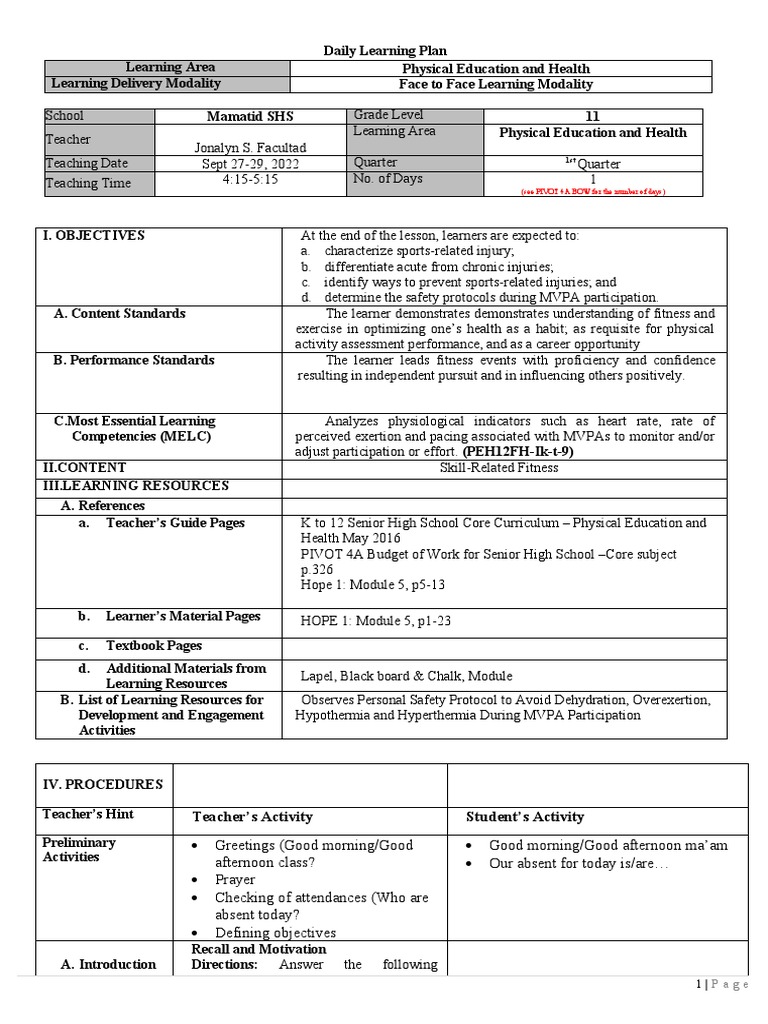DLP-PE-11 - Week 5 | PDF | Diseases And Disorders | Clinical Medicine
