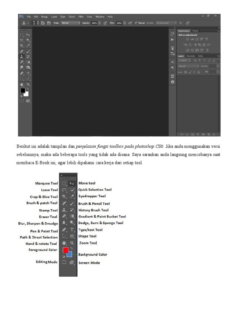 Fungsi Toolbox Photoshop CS6 | PDF