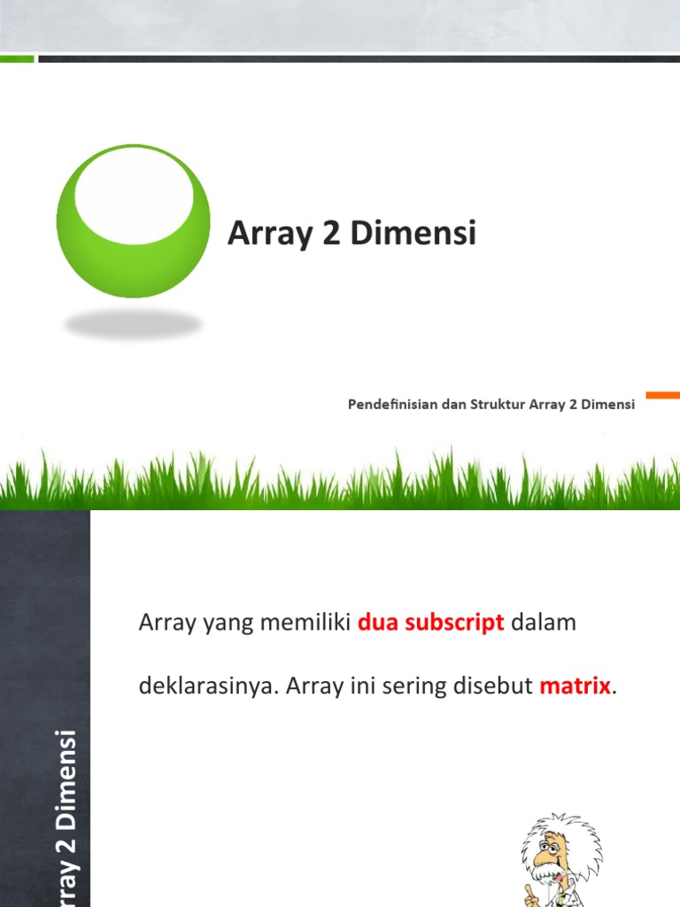 Array 2 Dimensi Pendefinisian Dan Struktur Array 2 Dimensi | PDF