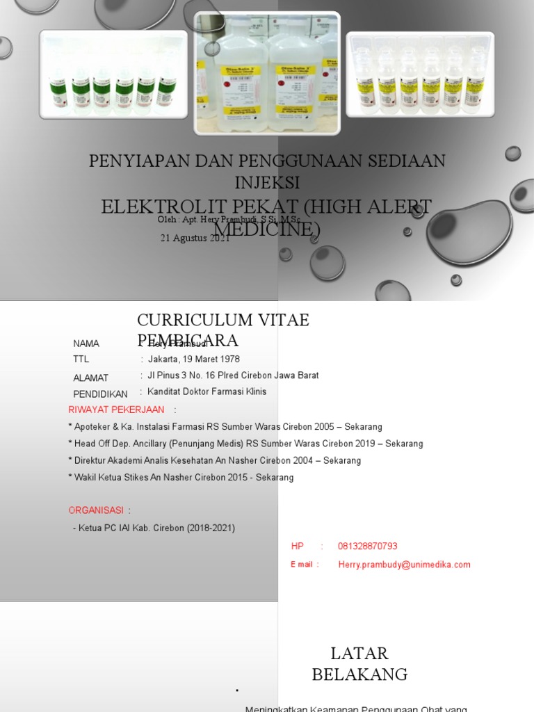 Penyiapan Dan Penggunan Ampul Elektrolit Pekat RSSW 2 | PDF