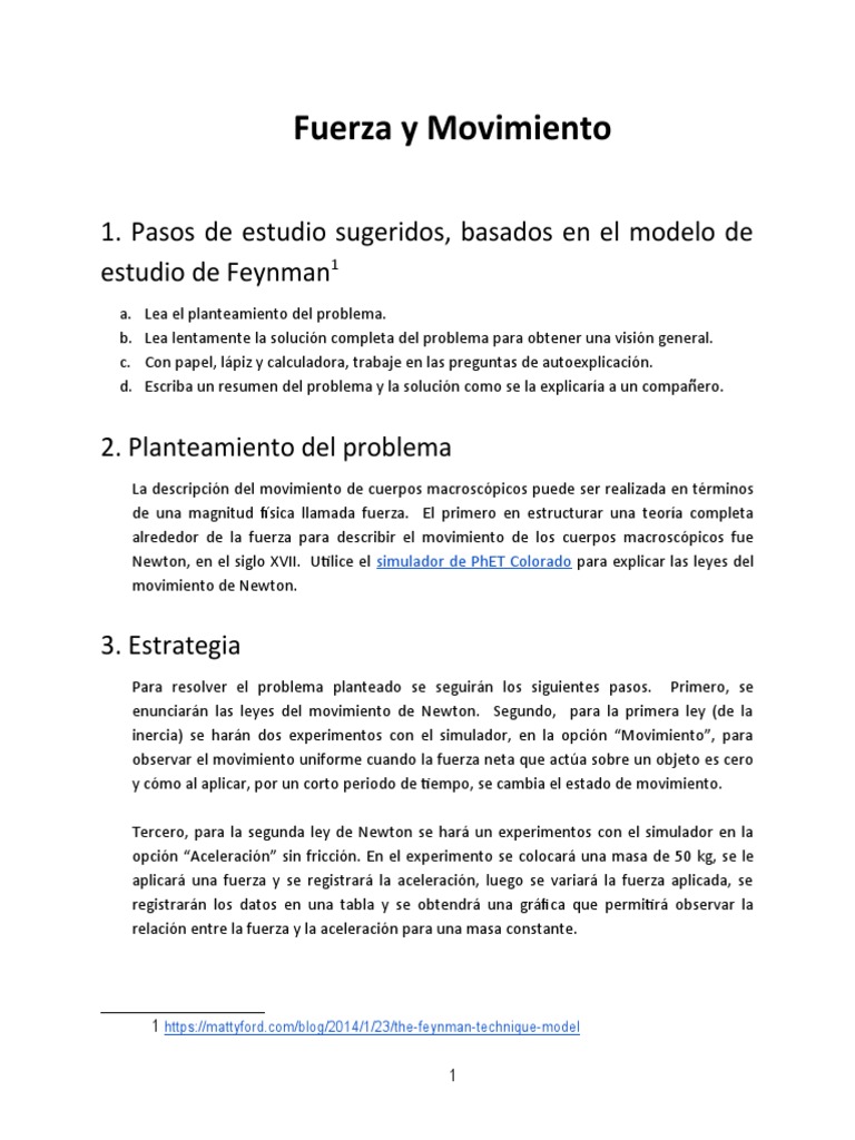 Leyes de Newton y Experimentos Interactivos | PDF | Fuerza | Las leyes ...
