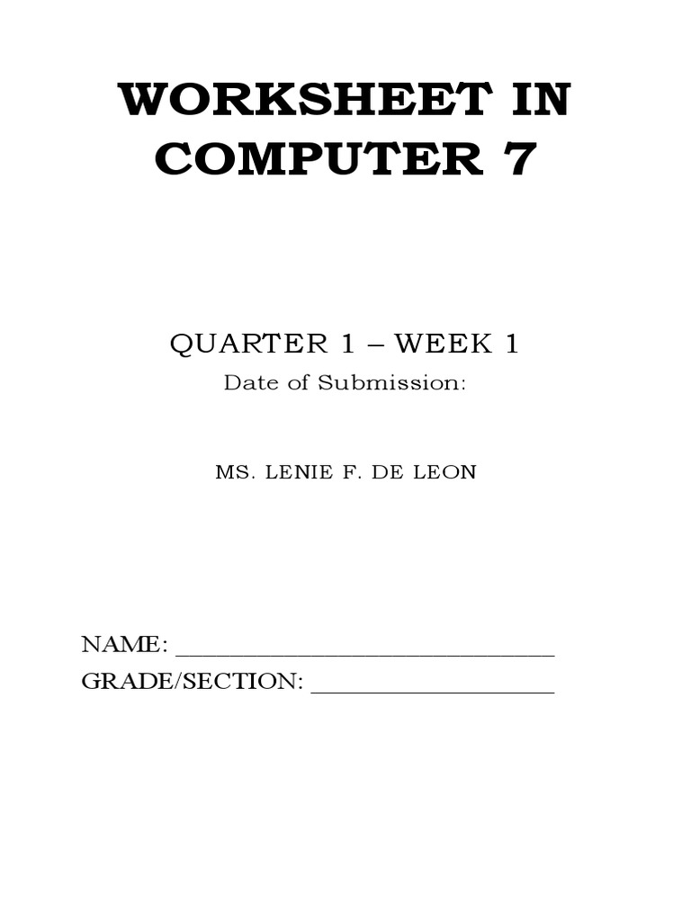 Computer 7 & 8 - Q1 | PDF | Printer (Computing) | Computer Keyboard