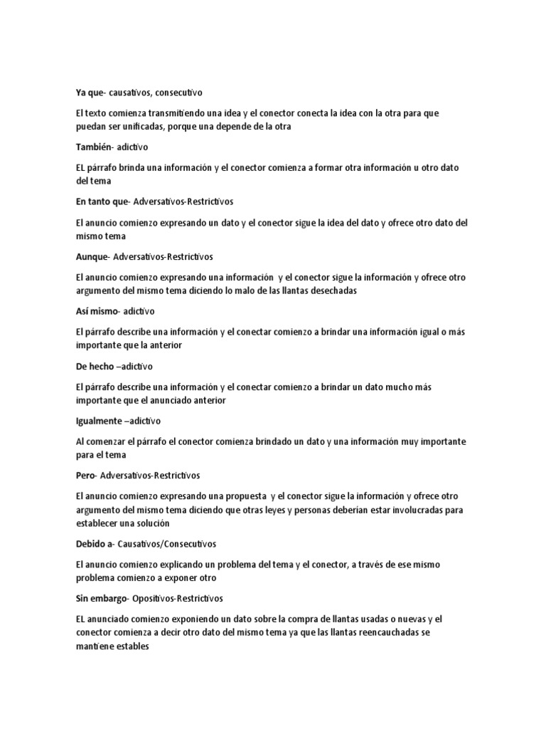 Conectores y secuencias en textos | PDF | Artes del Lenguaje y ...