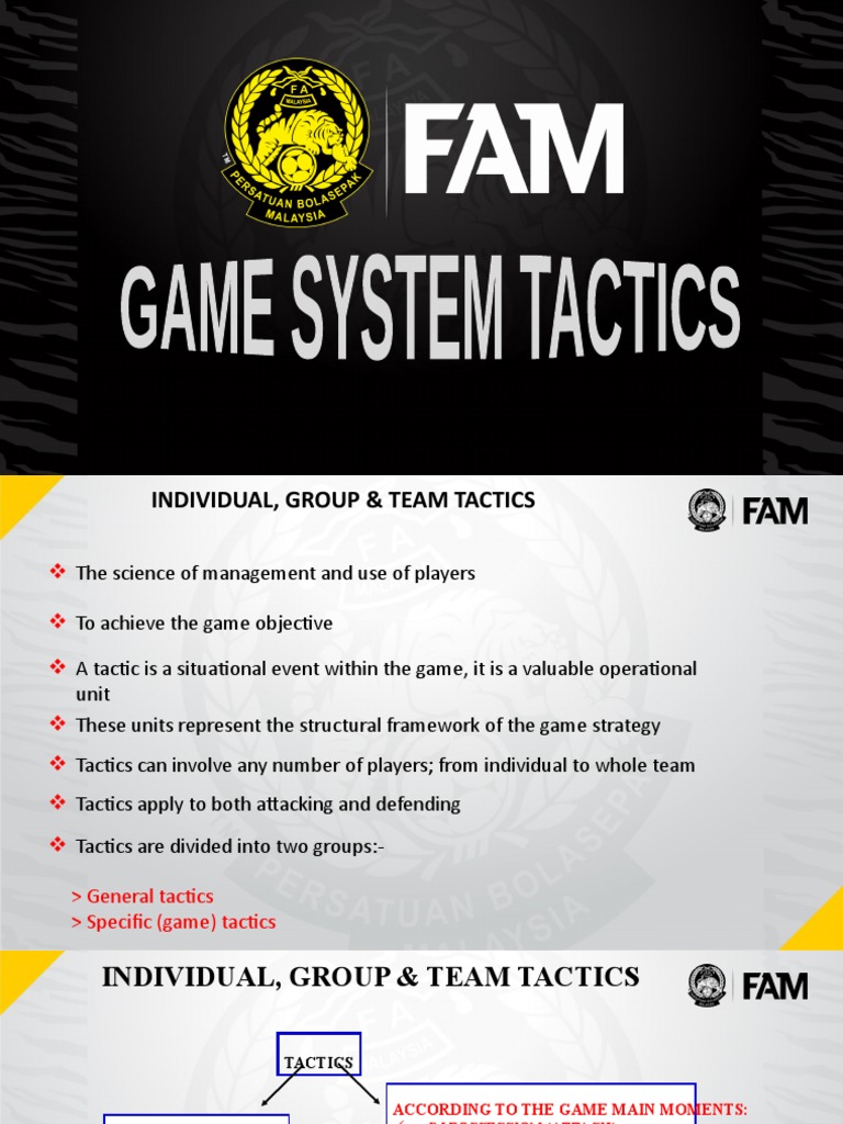 Game Tactics: Individual, Group, Team Strategies | PDF | Defender ...