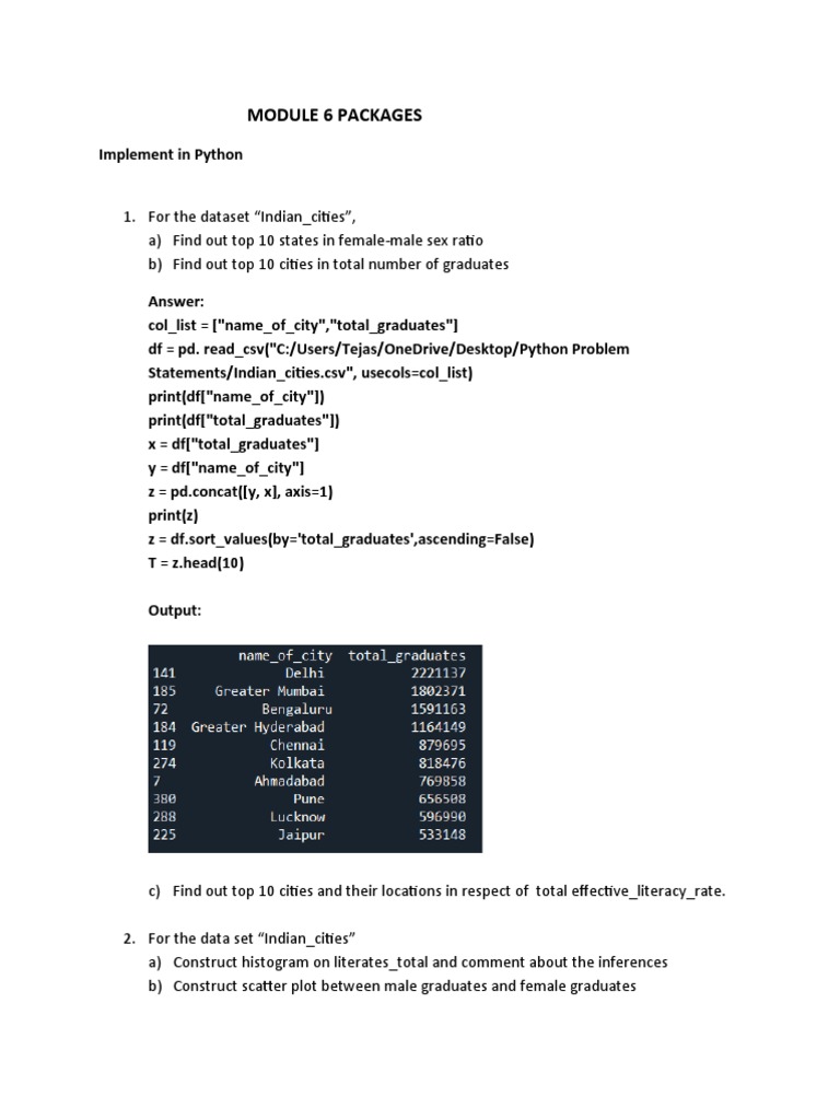 Assignment Module 6 | PDF