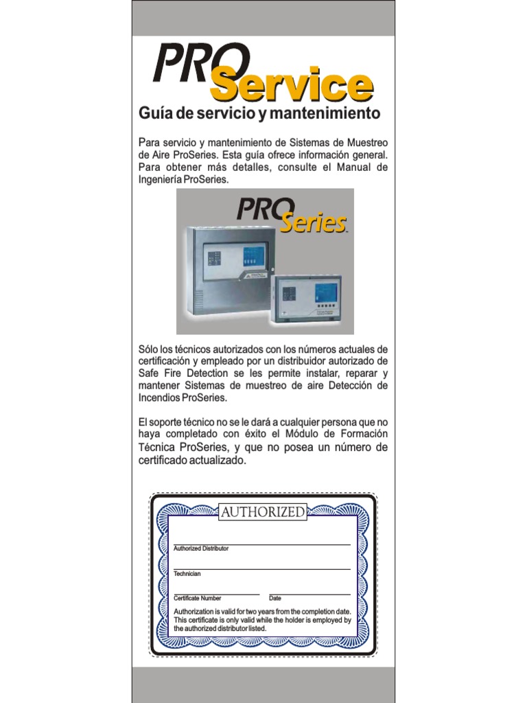 PS - Pro Service - Guía de Servicio y Mantenimiento v1.3 Rev 01 Espanol ...