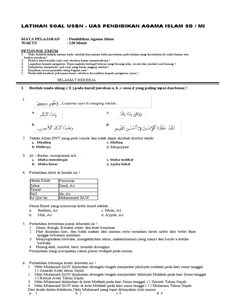 Soal US Kelas 6 21-22 | PDF