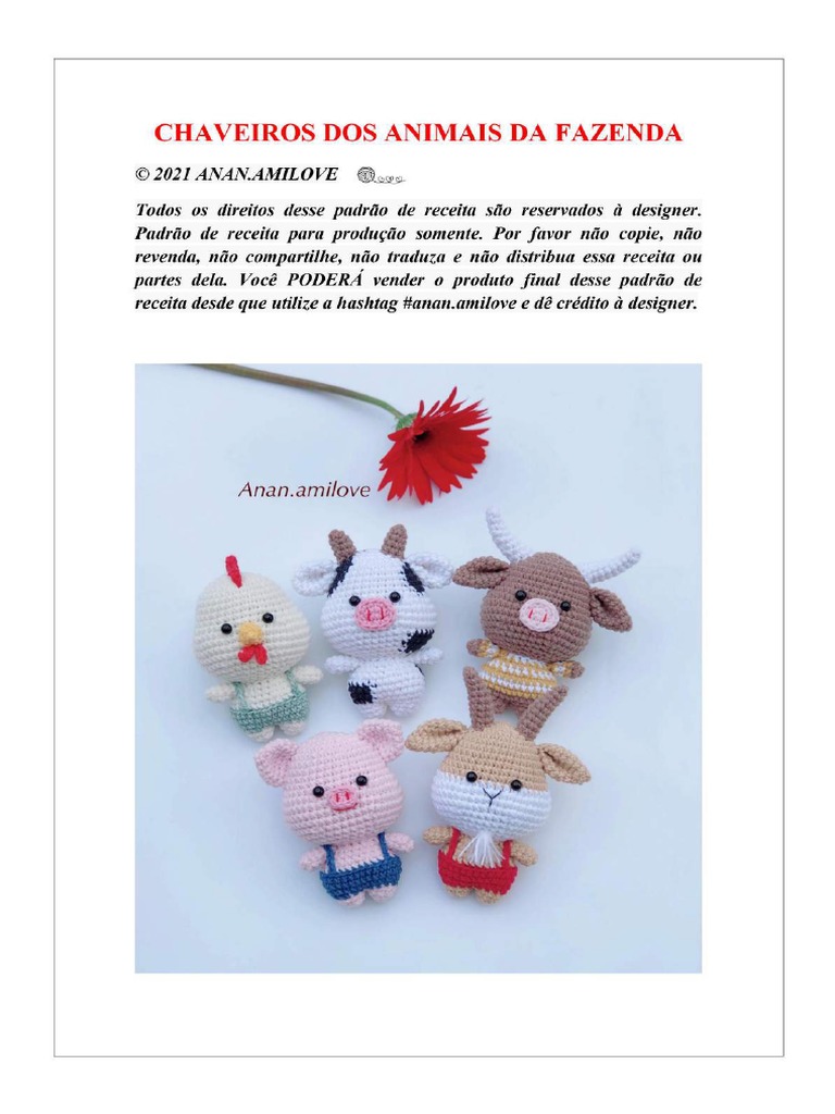Chaveiros Animais Fazenda | PDF