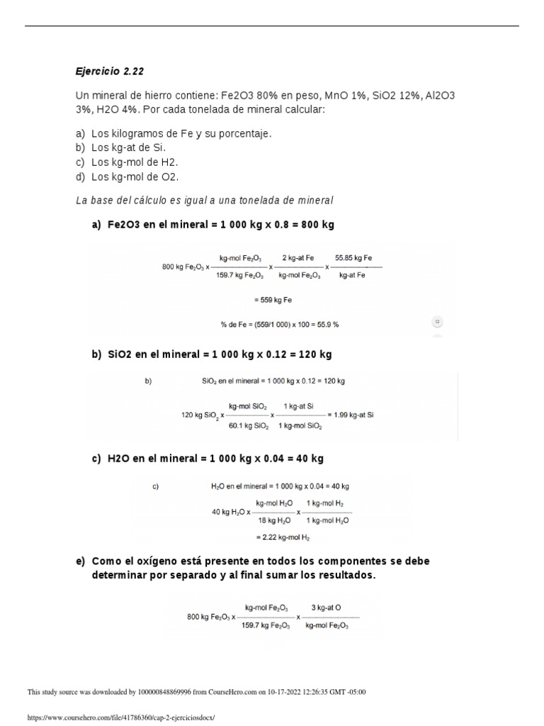 Cap 2 Ejercicios | PDF | Combustión | Ciencias fisicas
