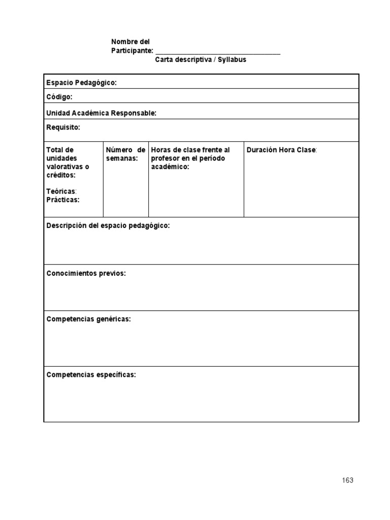 Diseño de Carta Descriptiva | PDF