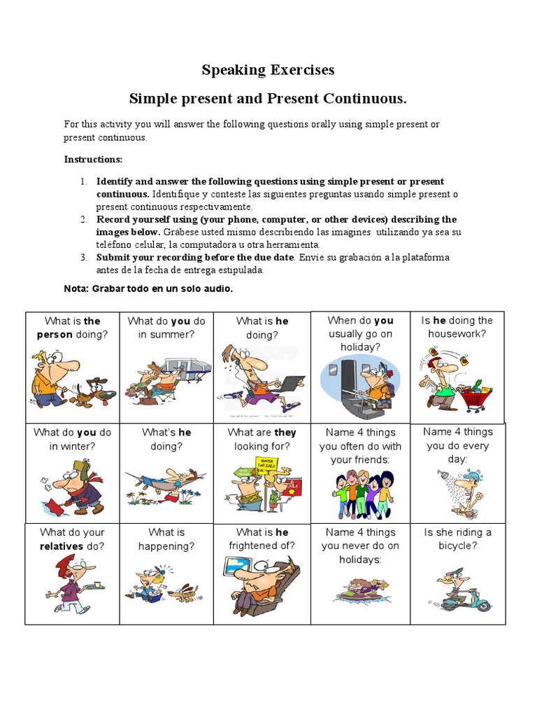 Speaking Exercises | PDF