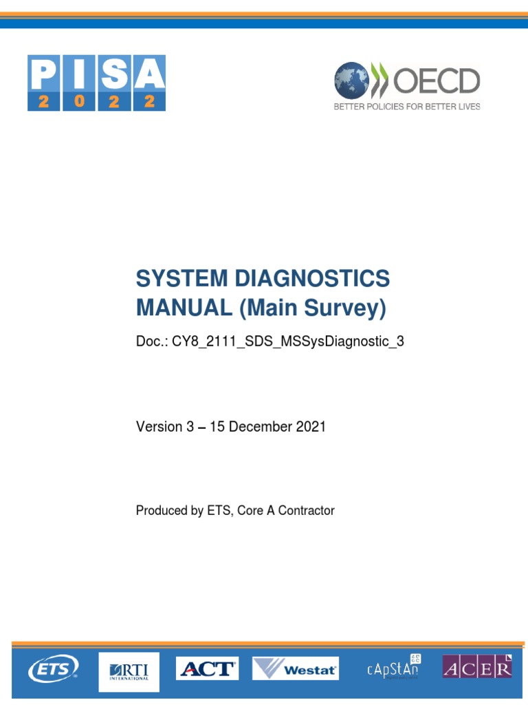 1 - System Diagnostics Manual (Main Survey) PDF | PDF