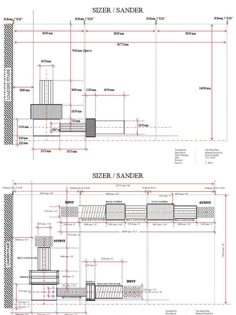 Sizer Sander Lay Out - 4 | PDF | Materials | Automation