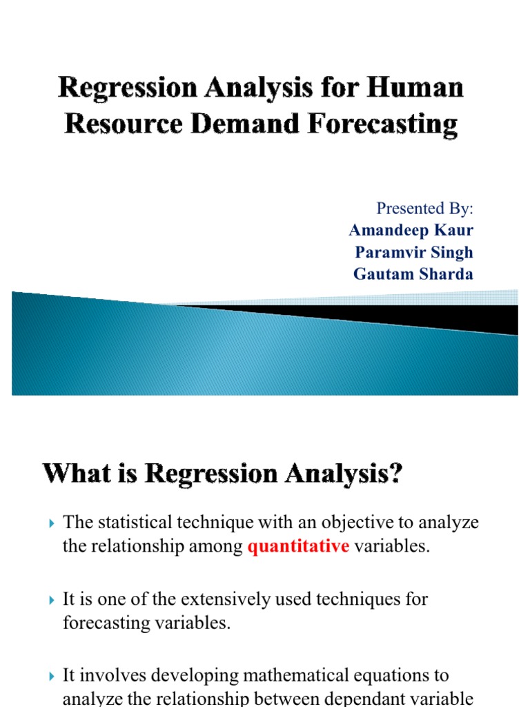 Regression Analysis for Human Resource Demand Forecasting | Regression ...
