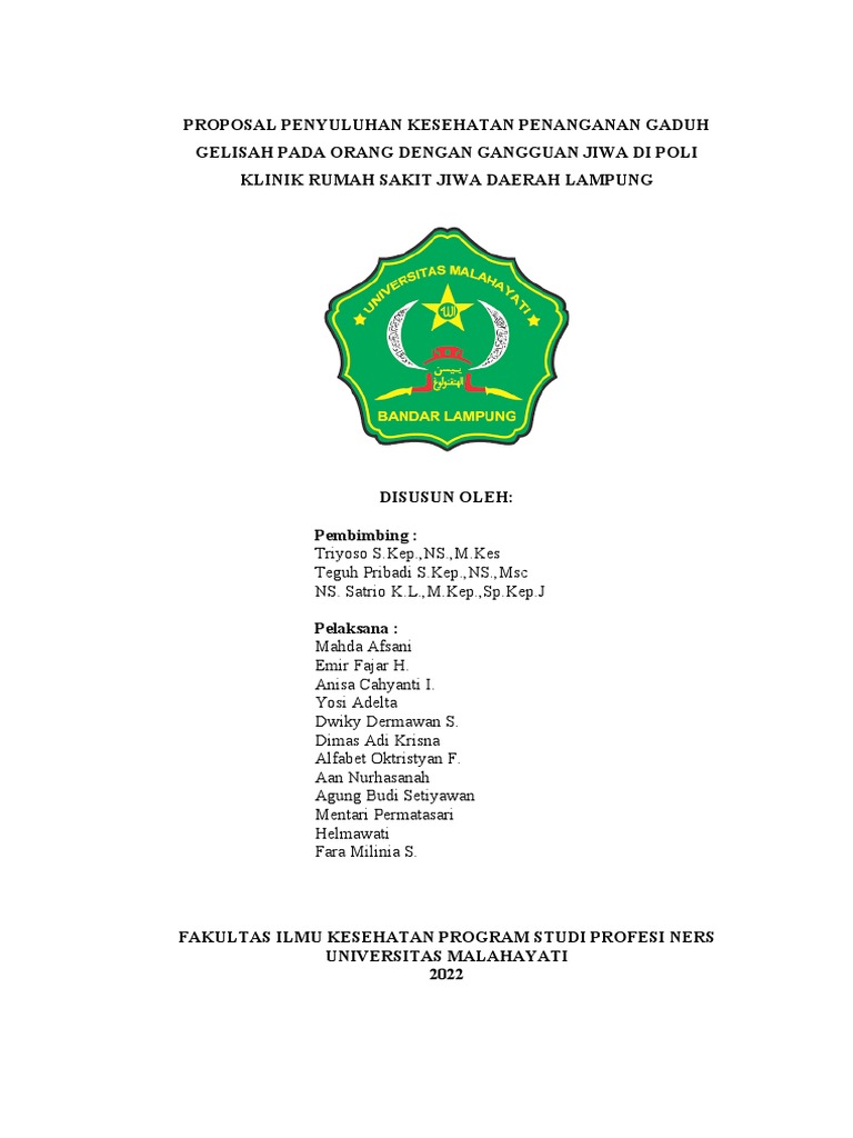 Proposal Penyuluhan | PDF | Pengembangan Diri