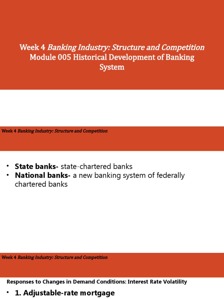 Banking Industry: Structure and Competition: Week 4 Module 005 ...