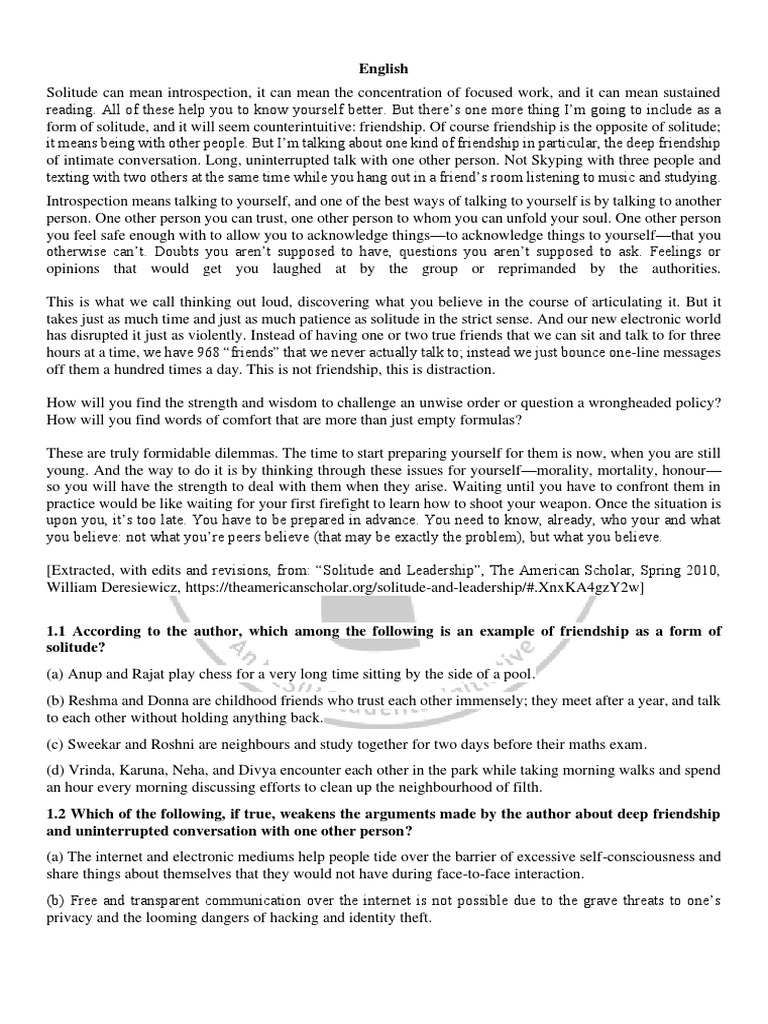 Official Clat Sample Paper | PDF | Vaccines