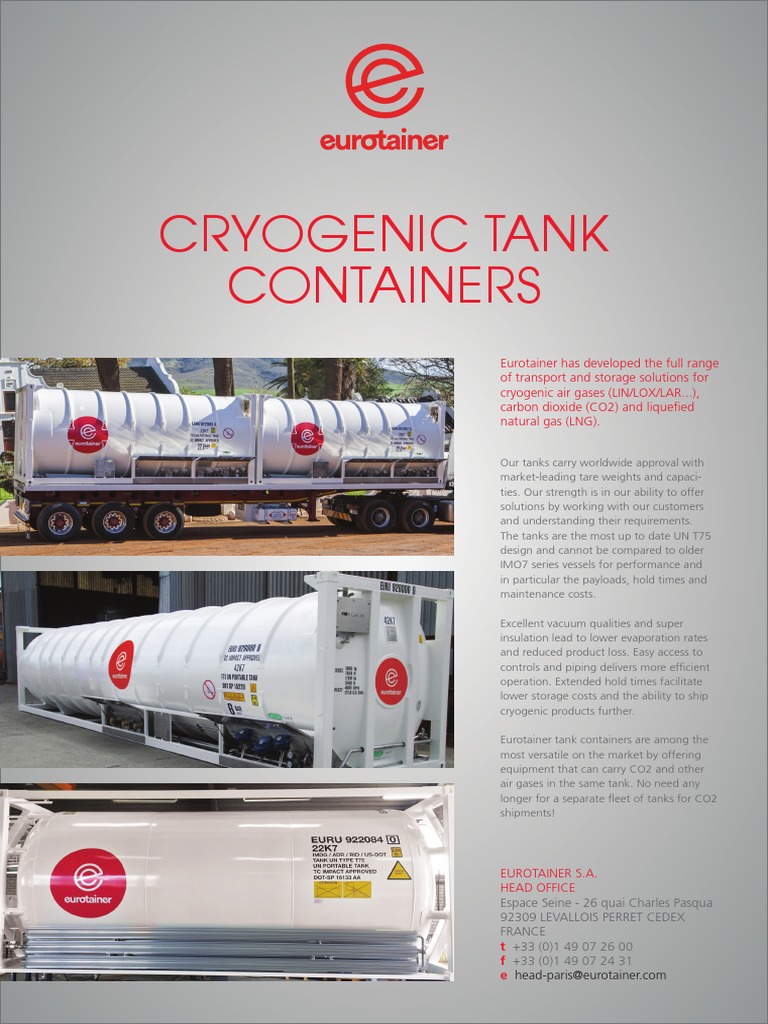 Eurotainer Cryogenic Tank Containers - BD | PDF | Liquefied Natural Gas ...