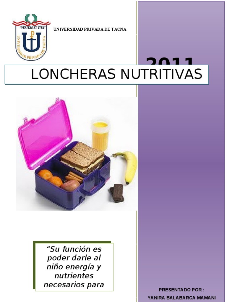 Loncheras Nutritivas | PDF | Nutrición | Dieta y nutrición