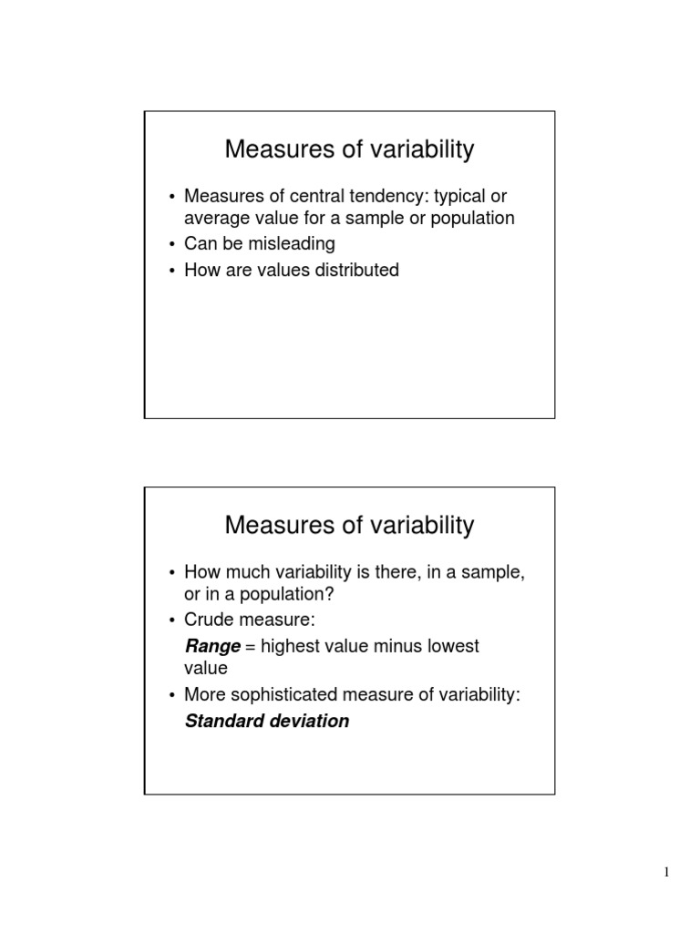 Measures of Variability | PDF
