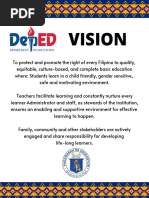 DepEd Vision, Mission and Core Values | PDF | Learning | Pedagogy