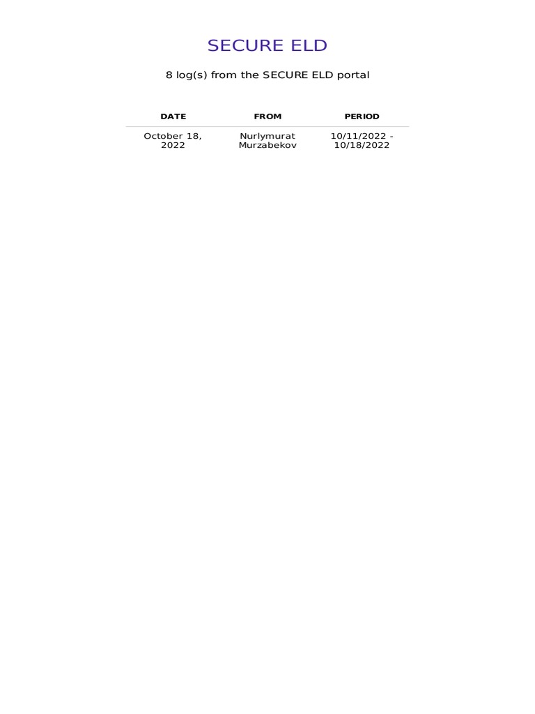 Driver-Logs - 2022-10-18T074510.887 | PDF | Driver's License | Vehicles