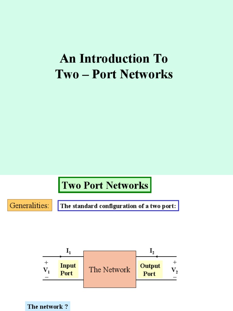 Two Port Networks | PDF | Applied Mathematics | Computer Science