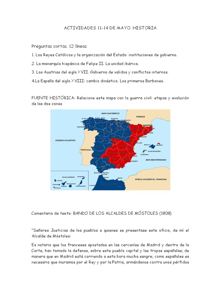 Actividades Históricas: Reyes y Sucesiones | PDF | España | Gobierno
