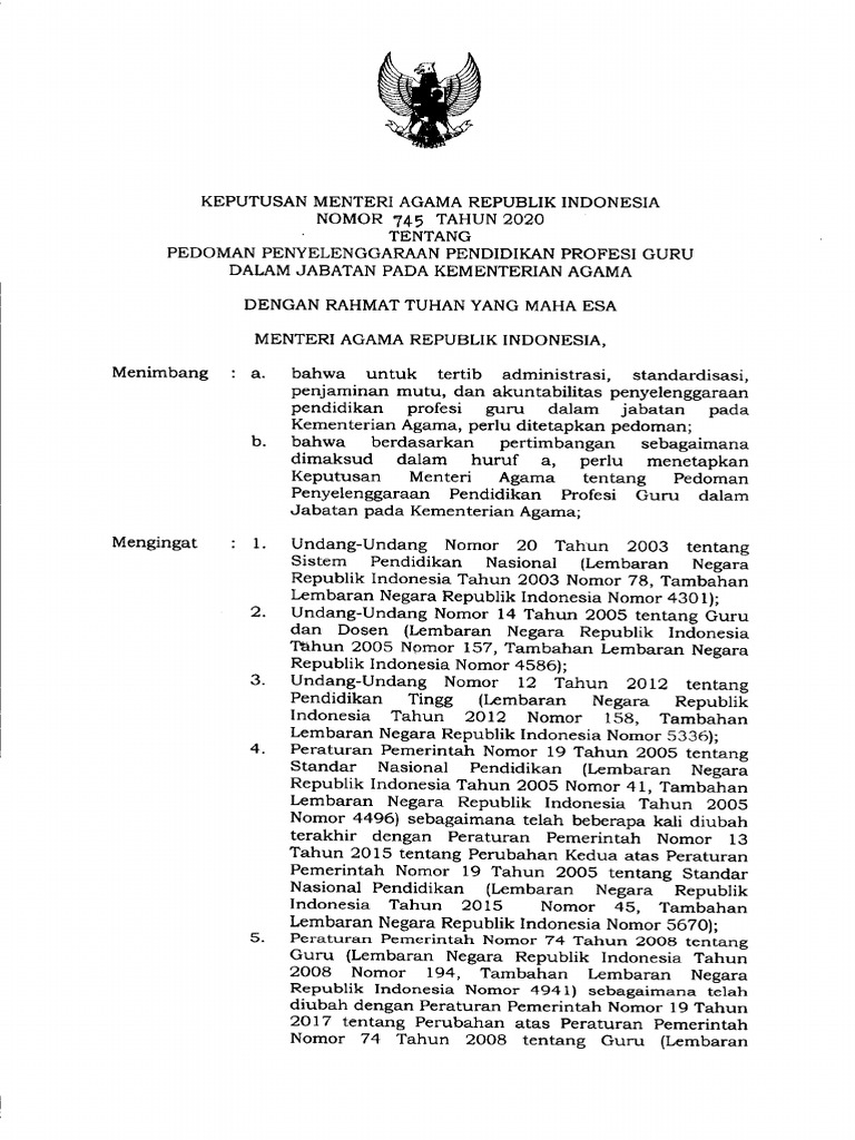 KMA No. 745 Tahun 2020 | PDF
