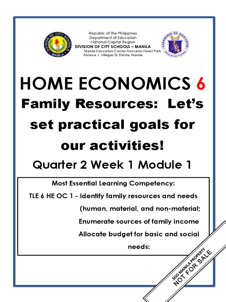 TLE-HE 6 - Q2 - Mod1 | PDF | Income | Resource TLE-HE 6 - Q2 - Mod1 | PDF | Income | Resource