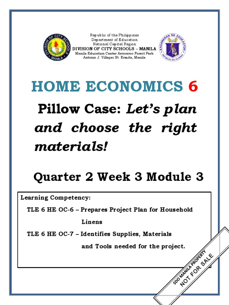 TLE-HE 6 - Q2 - Mod3 | PDF | Textiles | Seam (Sewing)