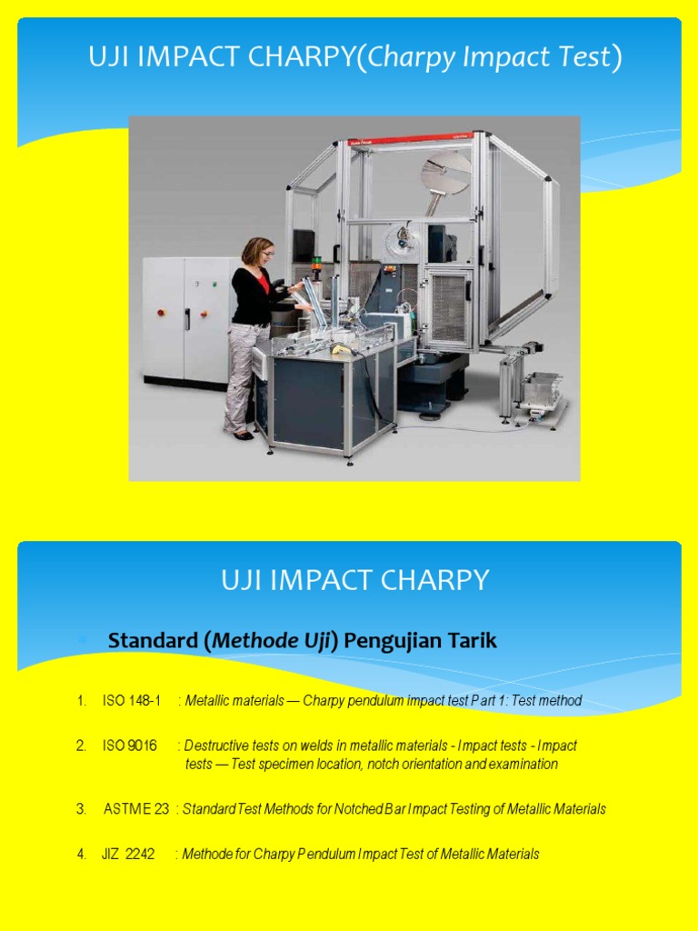 Materi DT - Impact Charpy | PDF | Teknologi & Rekayasa