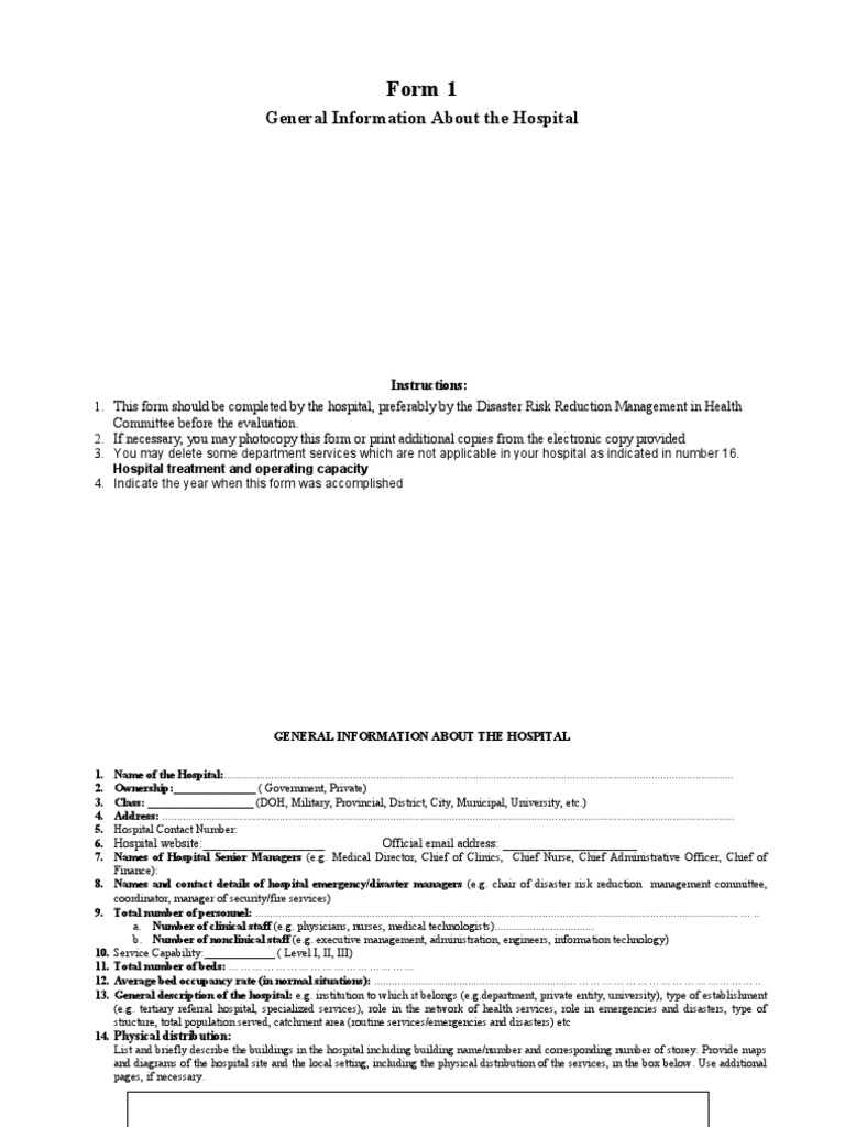 HSI Form 1 | PDF | Surgery | Clinic