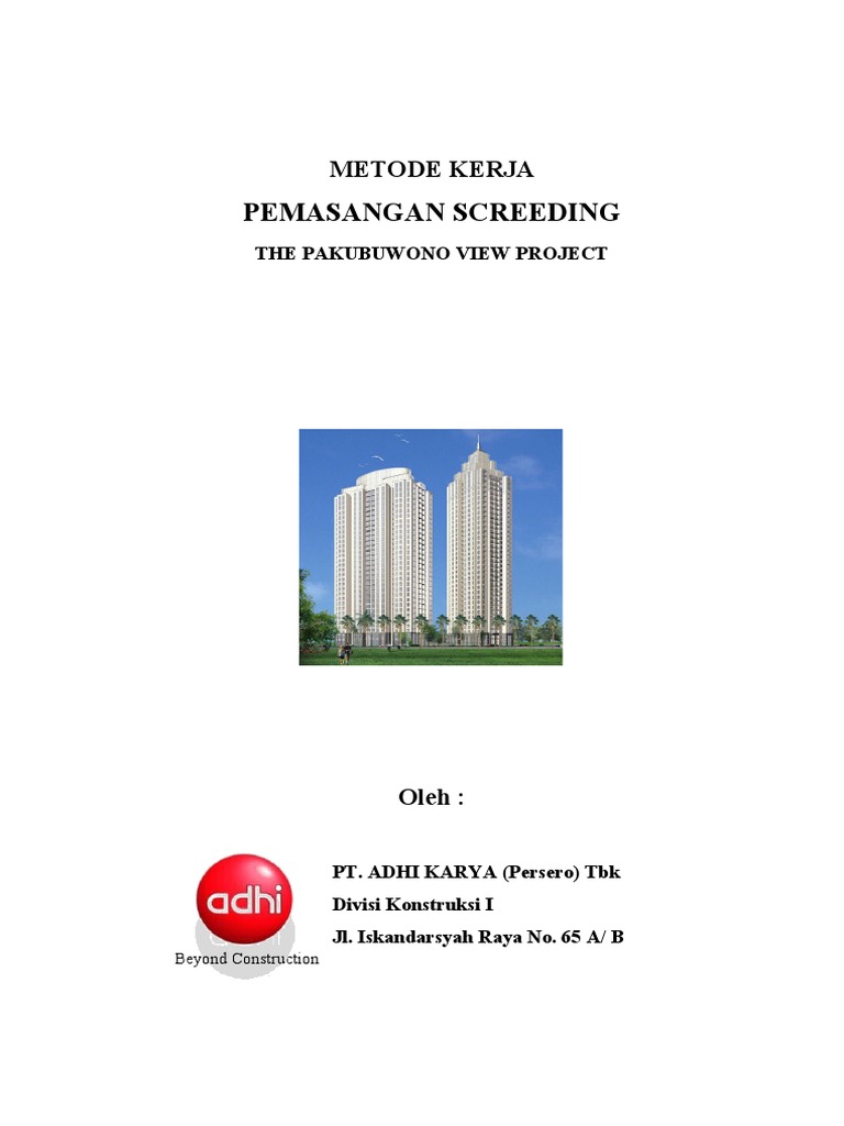 Metode Pemasangan Screeding Lantai | PDF