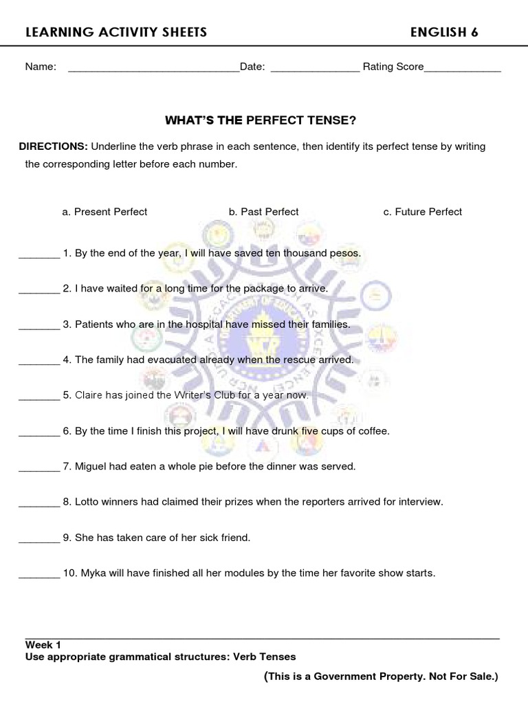 Understanding Perfect Tenses: A Guide to Identifying and Using Present, Past, and Future Perfect ...