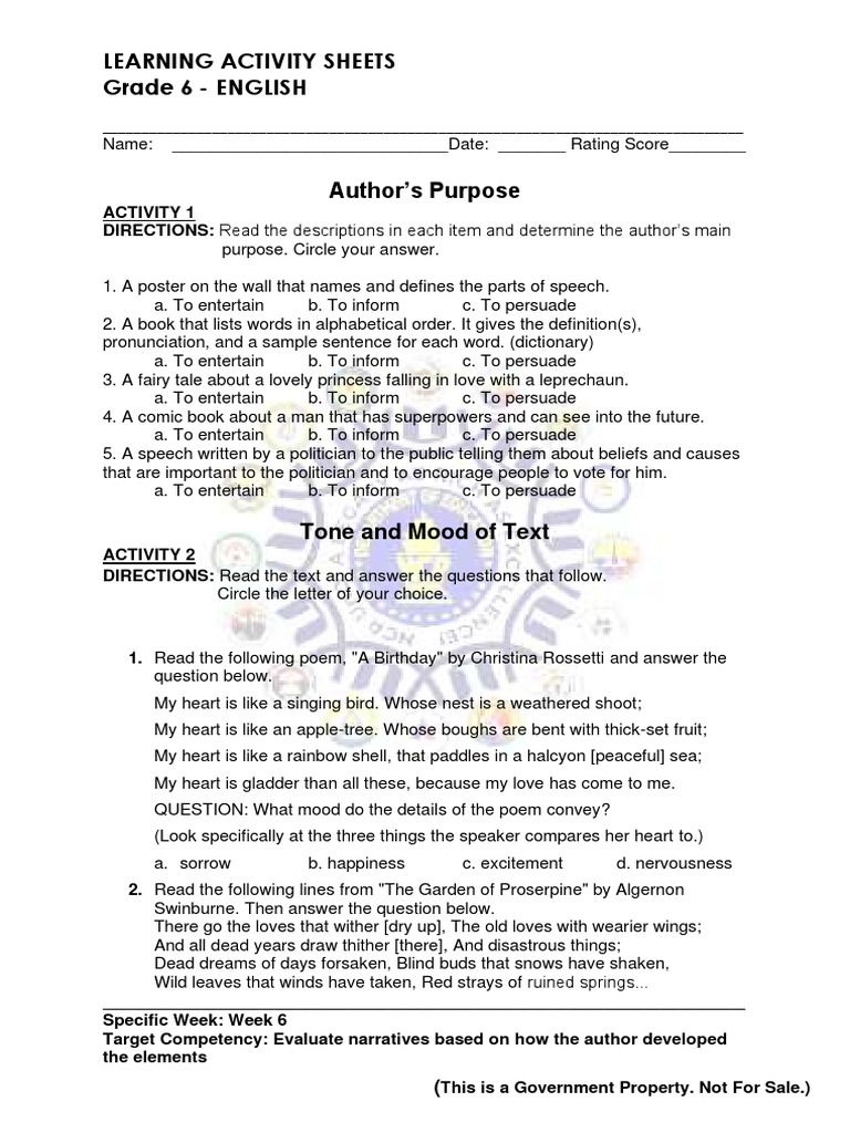 English 6 - Q3 - Las 4 RTP | PDF | English Language