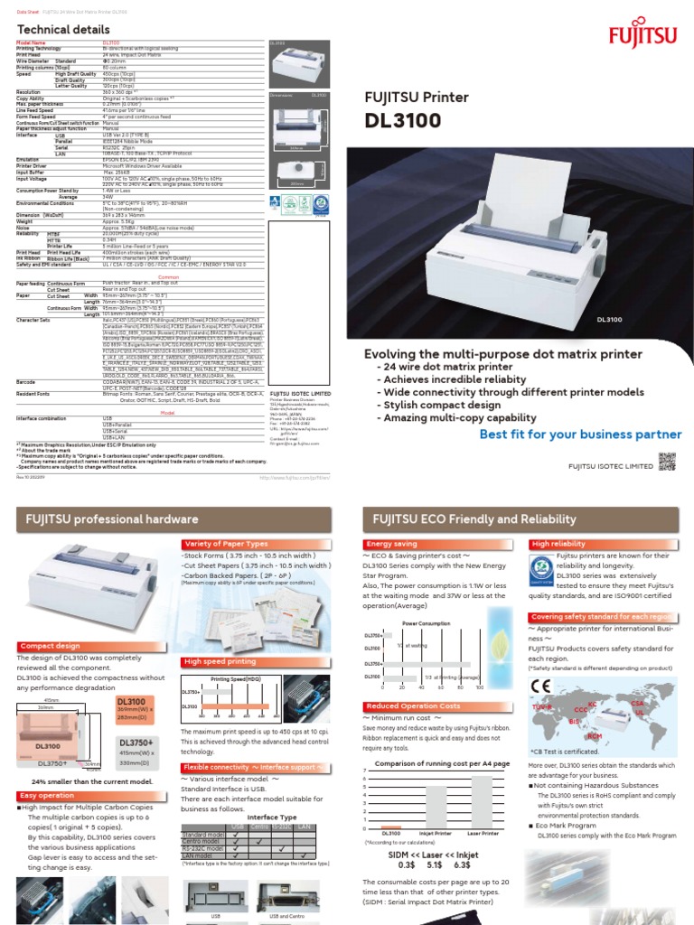 DL 3100 | PDF | Printer (Computing) | Printing