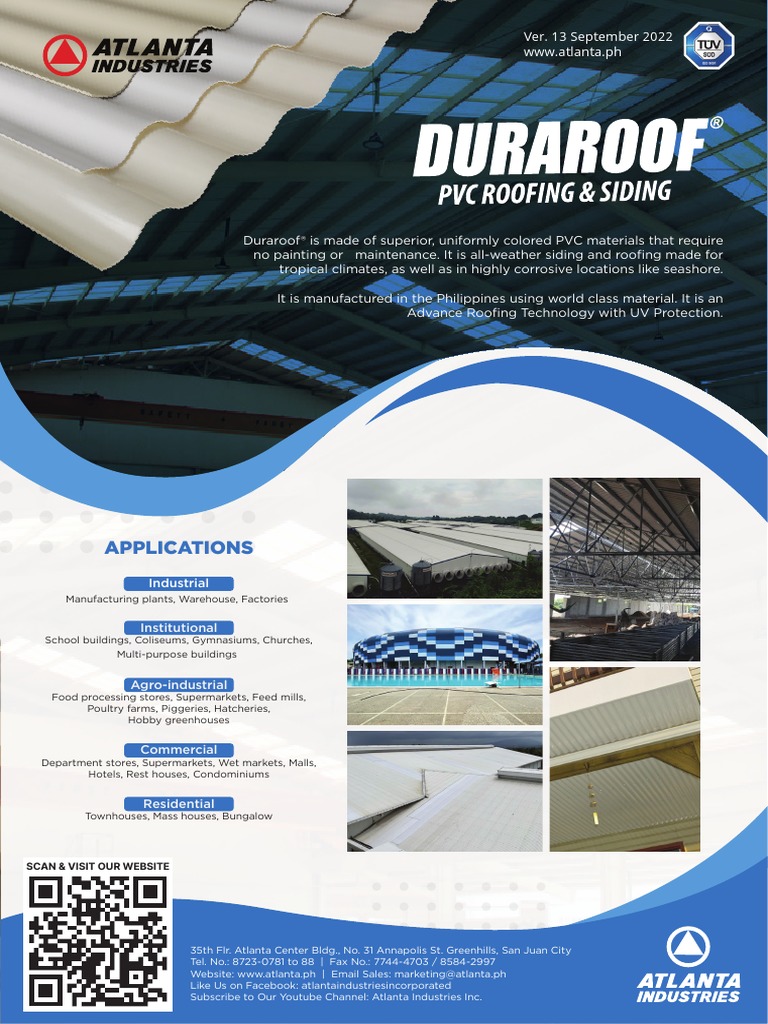 2022 Duraroof Brochure (Atlanta) | PDF | Roof | Strength Of Materials