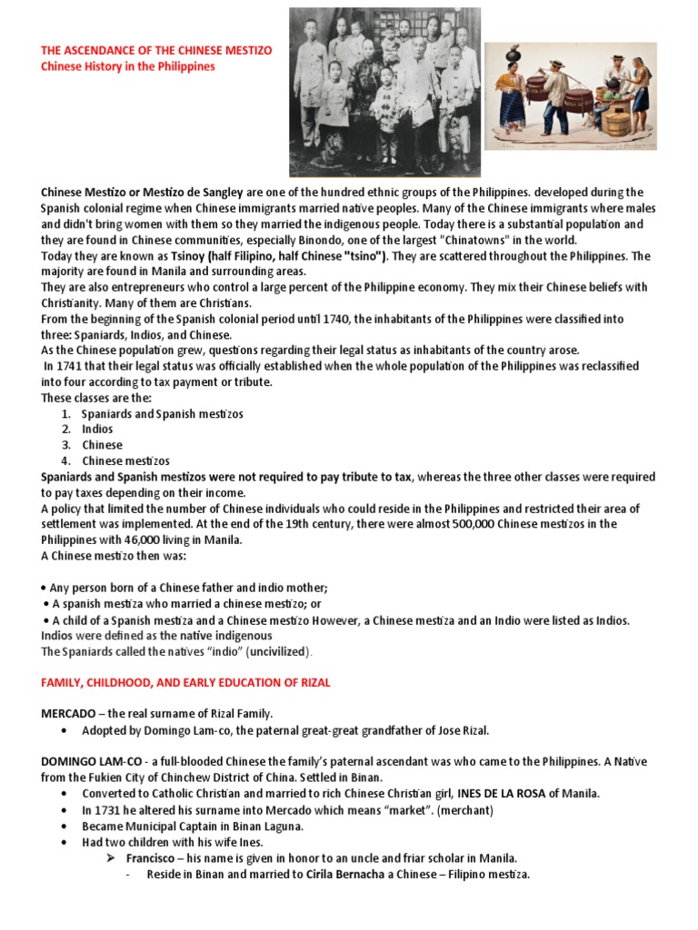 1.2 The Ascendance of The Chinese Mestizo For | PDF | Asia | Southeast Asia