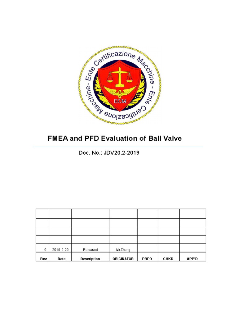 SIL3 - Anhang - EN FMEA and PFD Evaluation of Ball Valve | Download Free PDF | Systems ...
