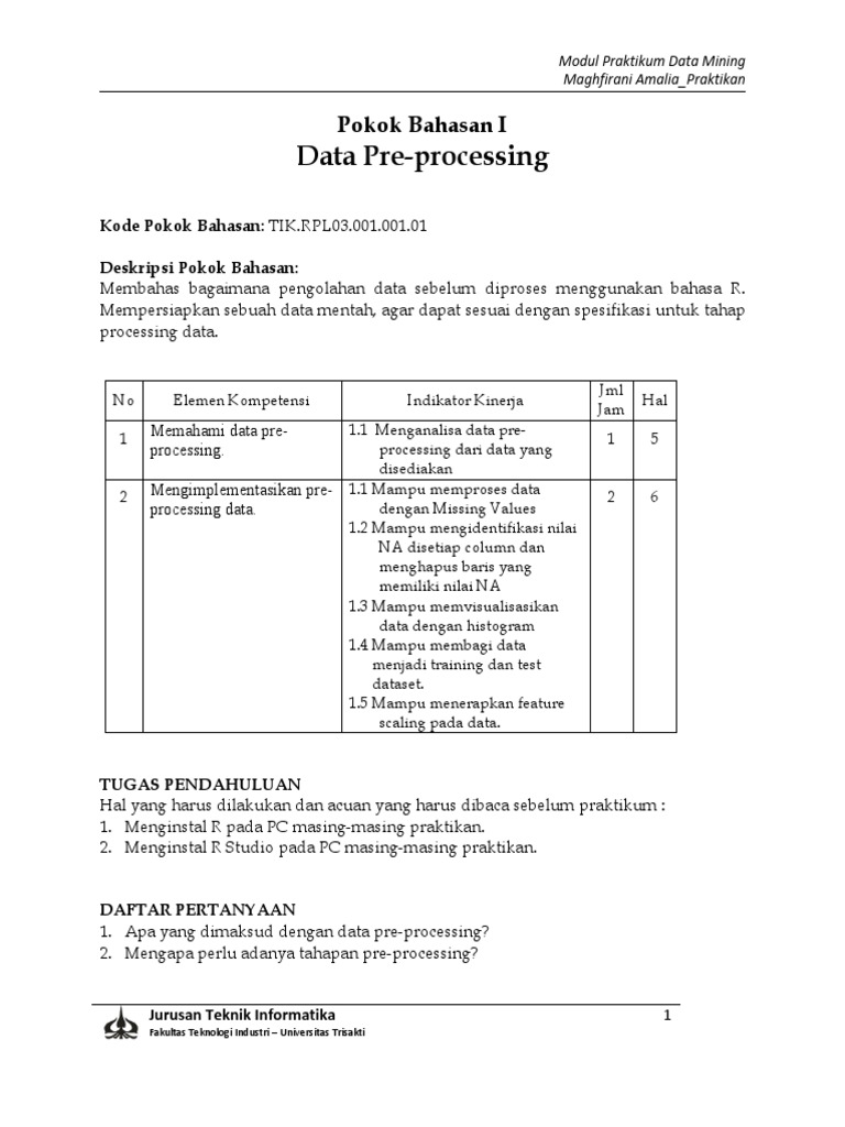 Laporan Praktikum Data Mining - Maghfirani Amalia - 064002000015 | PDF
