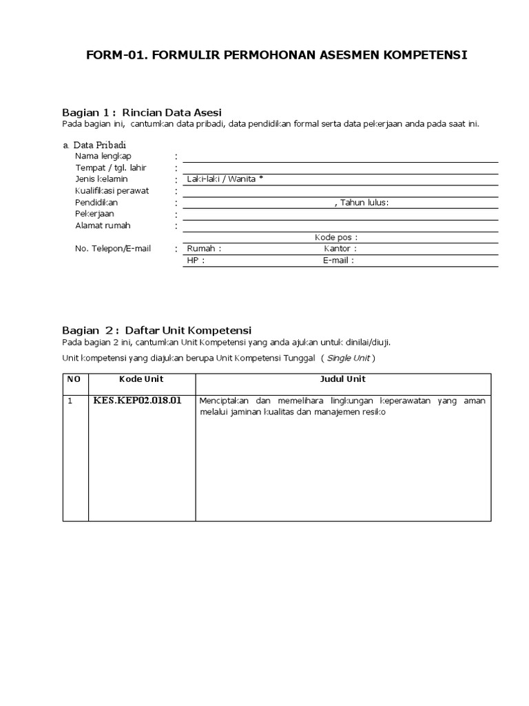 Ns. Indah Sari Rahayu - Form 01, 02, 03 (A, B, C, D) | PDF