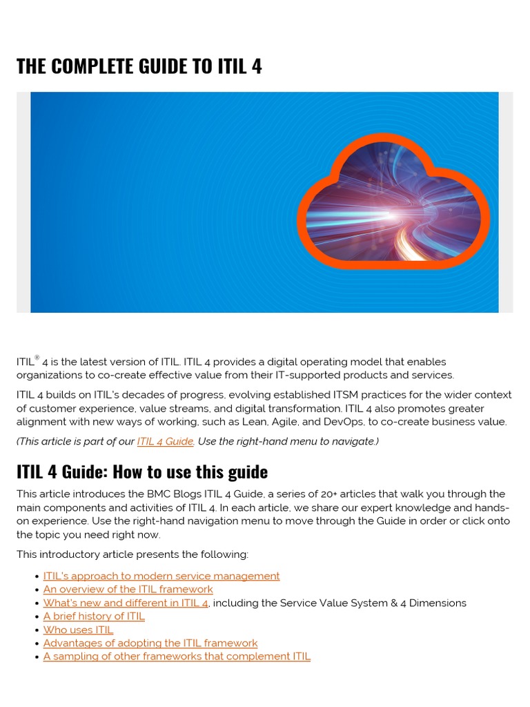 The Complete Guide To Itil 4 | PDF | Agile Software Development | Business