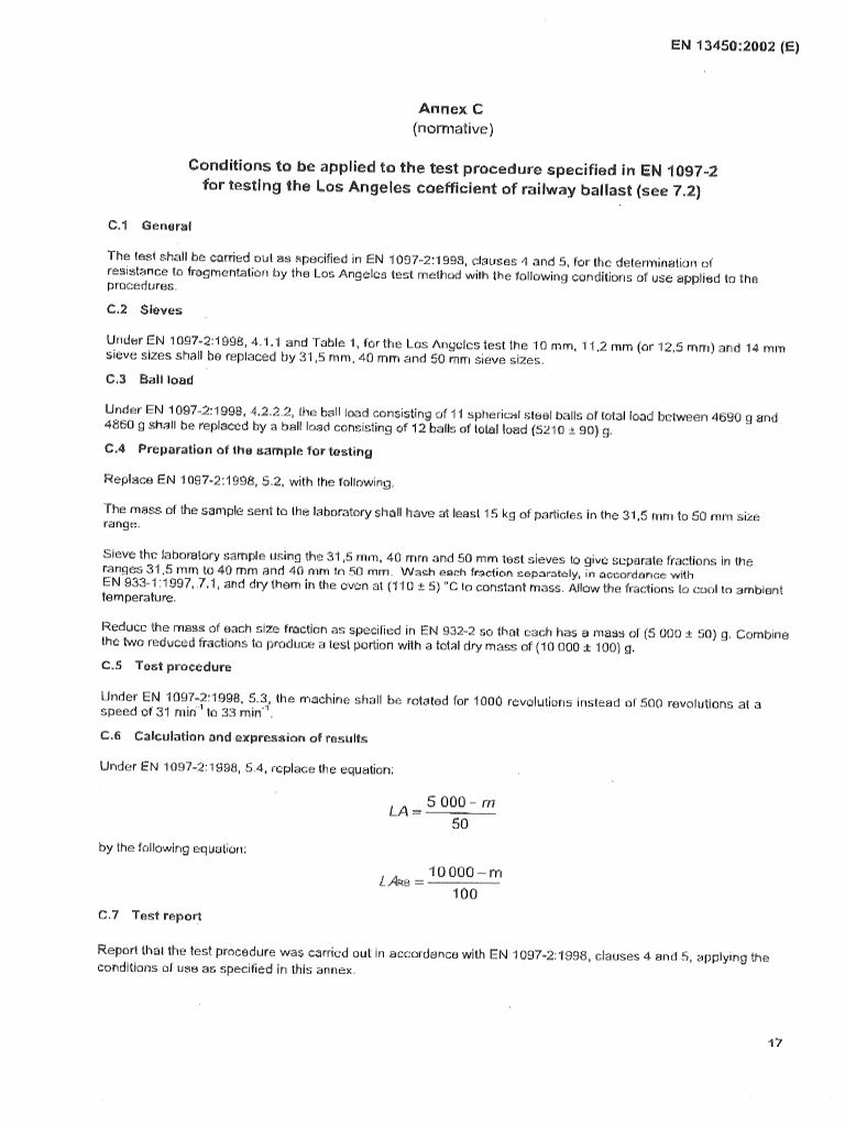 EN 13450 - 2002 - Annex C | PDF