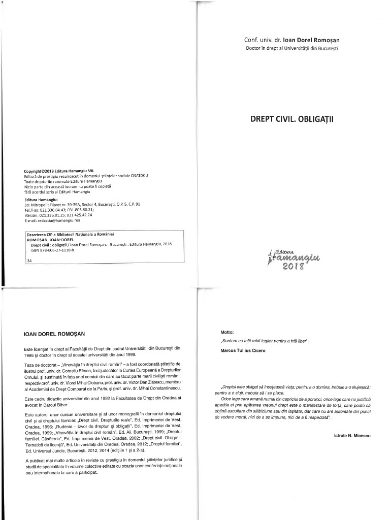 Drept Civil Obligatii | PDF