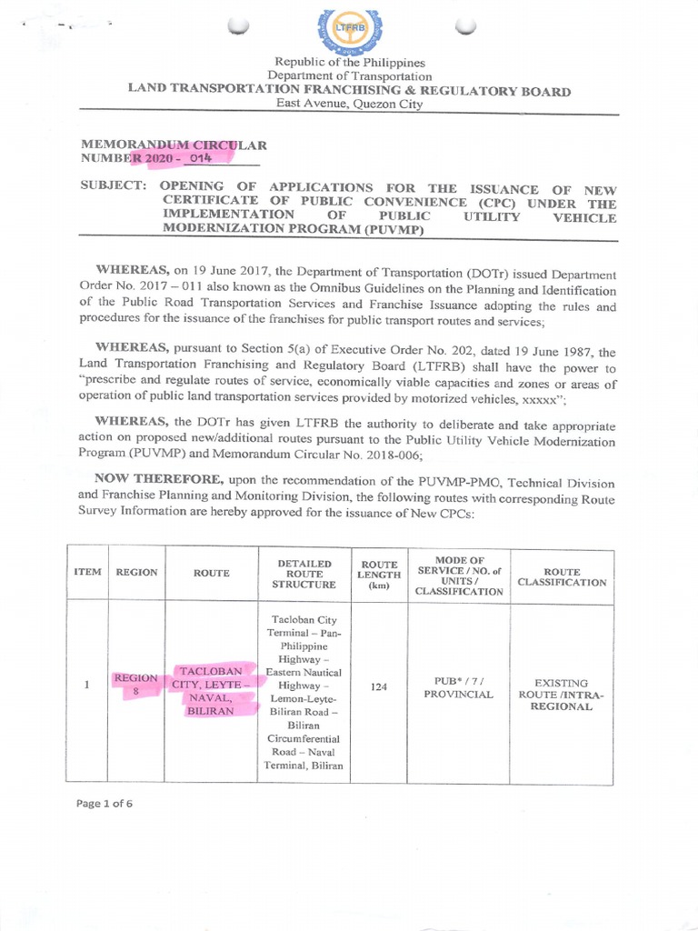 Memorandum Circular No. 2020-014 | PDF