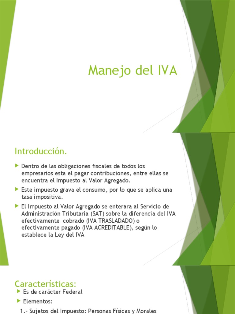 Manejo Del IVA | PDF | Devengo | Impuestos