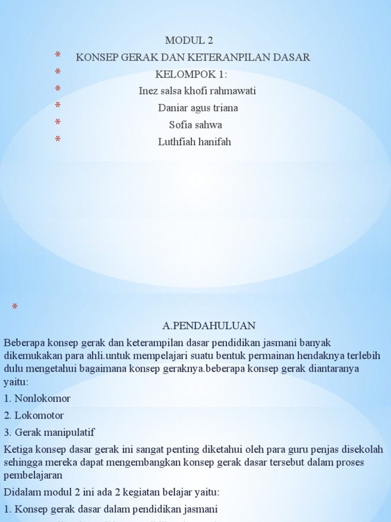 Pjok Kelompok 1 Modul 2 | PDF | Karier & Perkembangan | Sains & Matematika