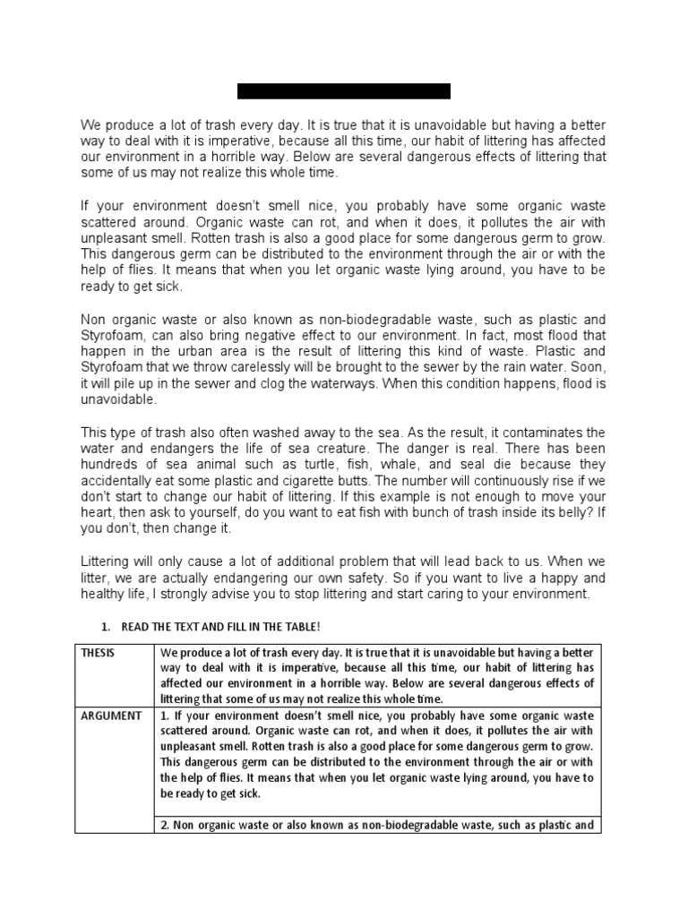 The Dangers of Littering: How Improper Waste Disposal Negatively ...