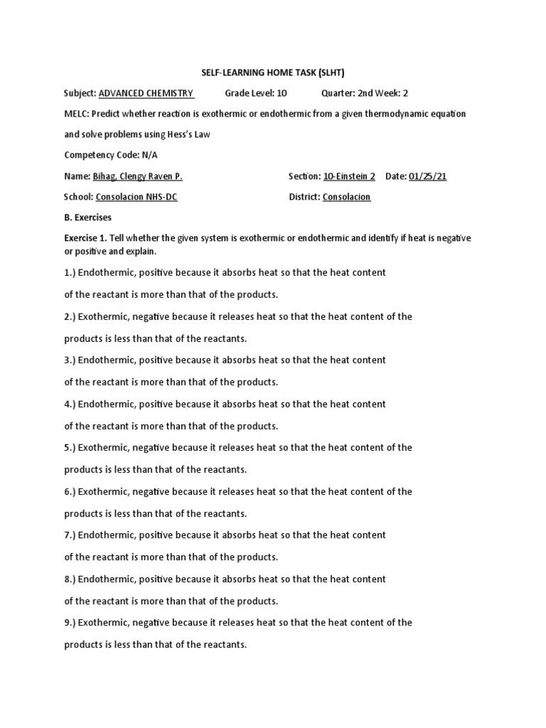 Advance Chem SLHT | PDF